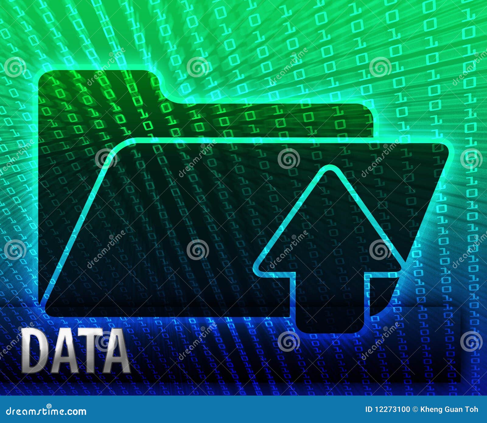 Data Information Backup Storage Folder Stock Illustration ...