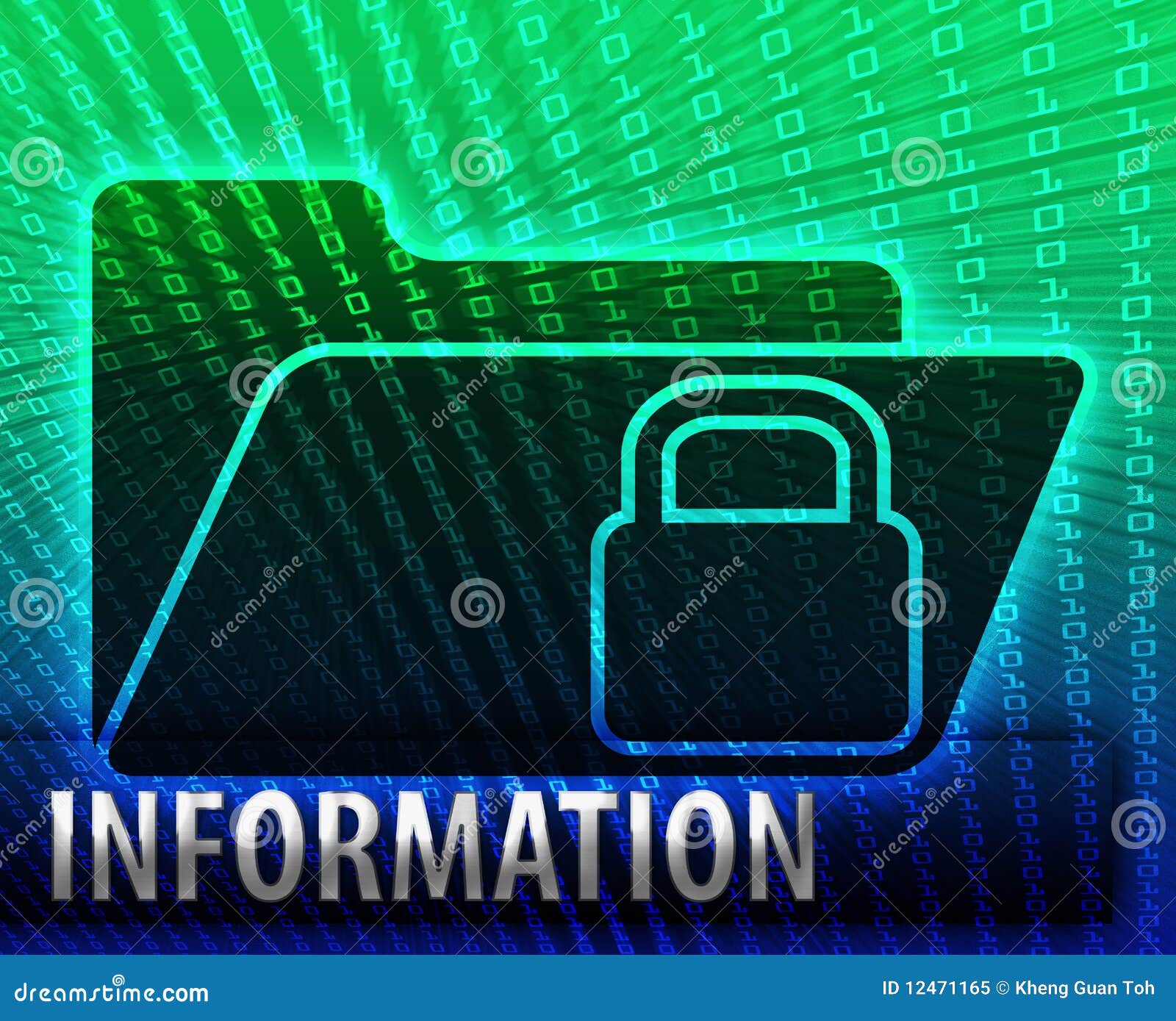 Data Information Backup Storage Folder Concept Ill Stock Illustration ...