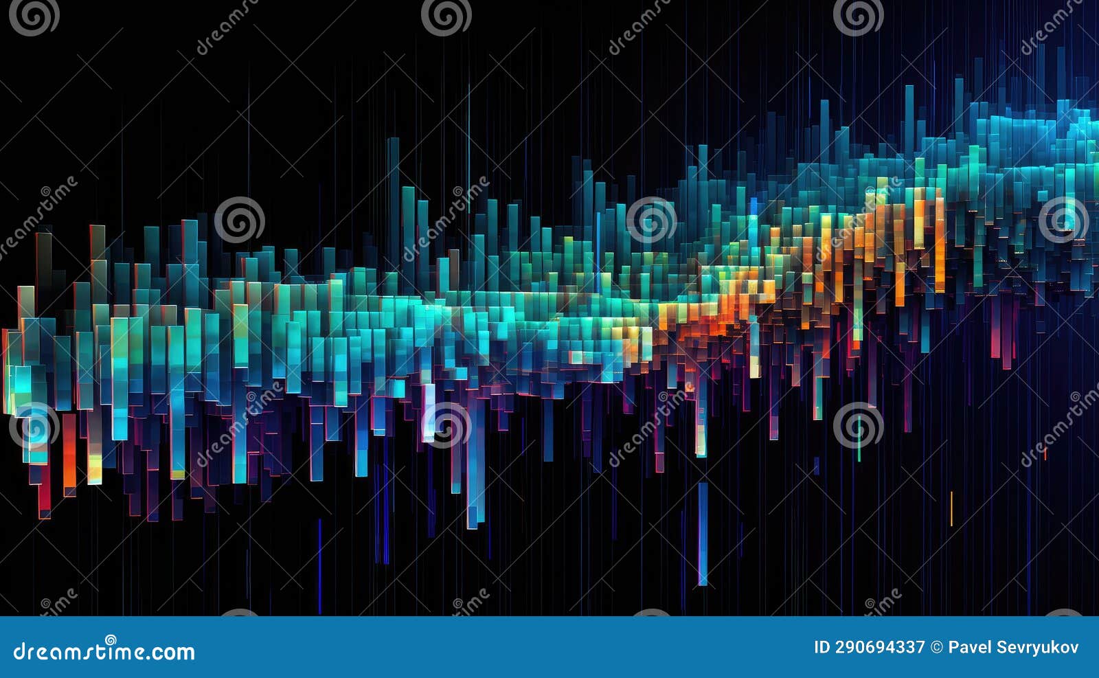 Data Information Cascade Abstract Stock Illustration - Illustration of ...