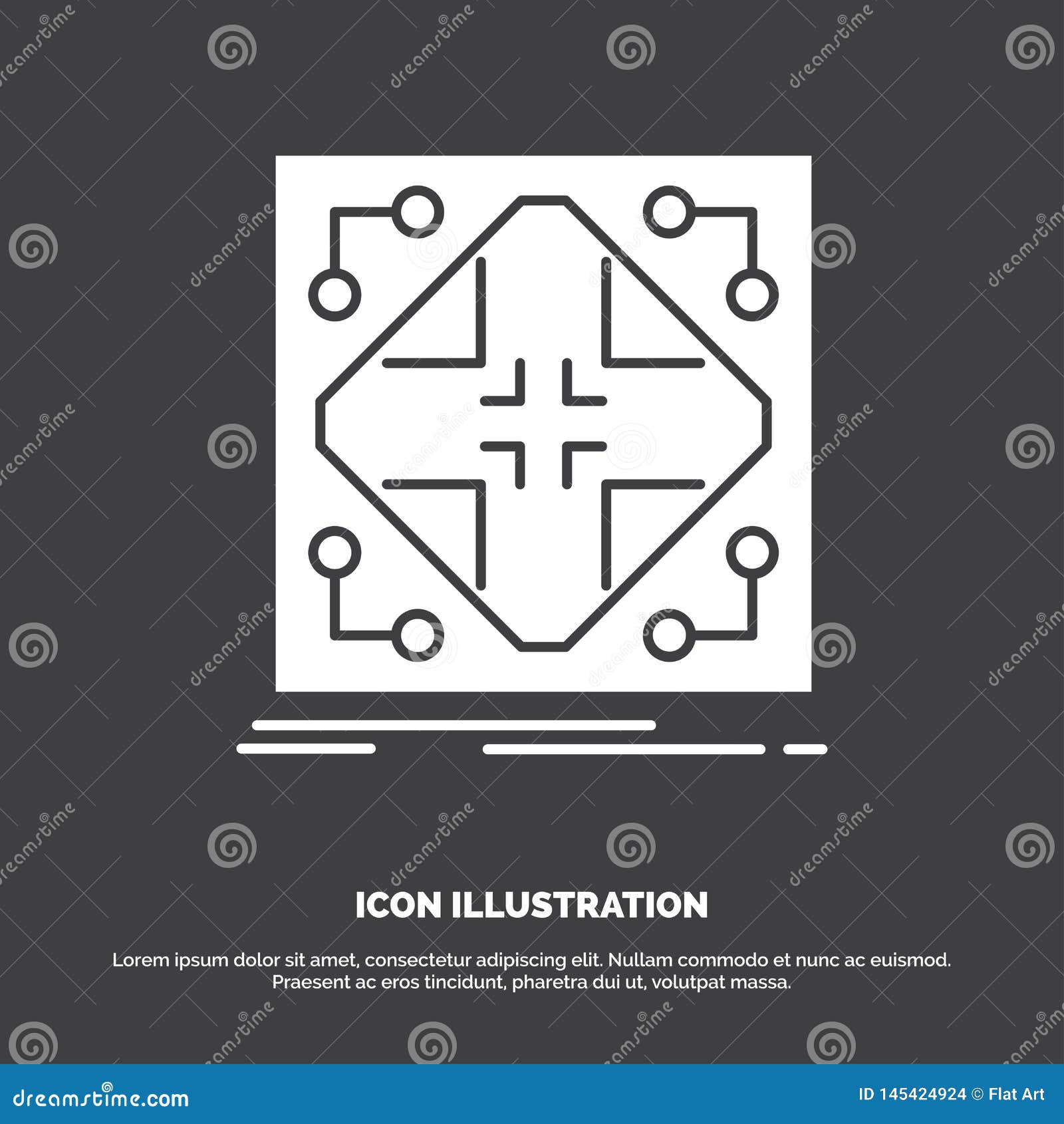 Data, Infrastructure, Network, Matrix, Grid Icon. Glyph Vector Symbol for UI and UX, Website or ...