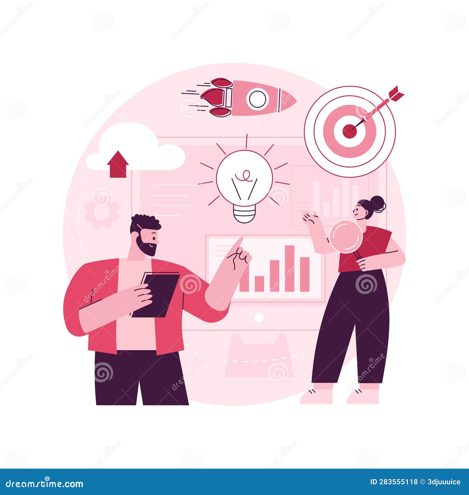 Data Initiative Abstract Concept Vector Illustration. Stock Vector ...