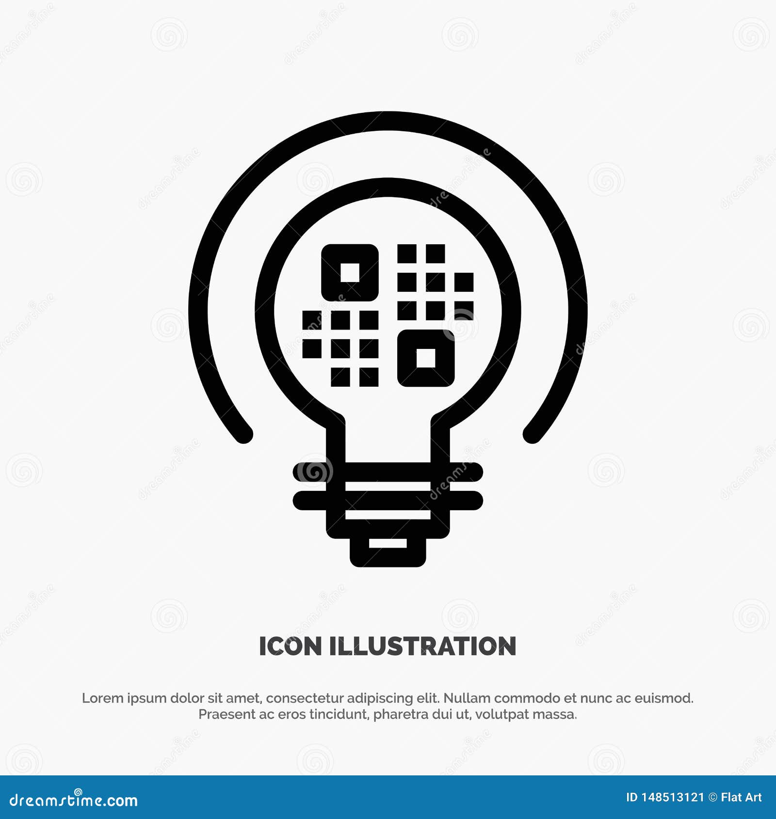 Data, Insight, Light, Bulb Line Icon Vector Stock Vector - Illustration ...
