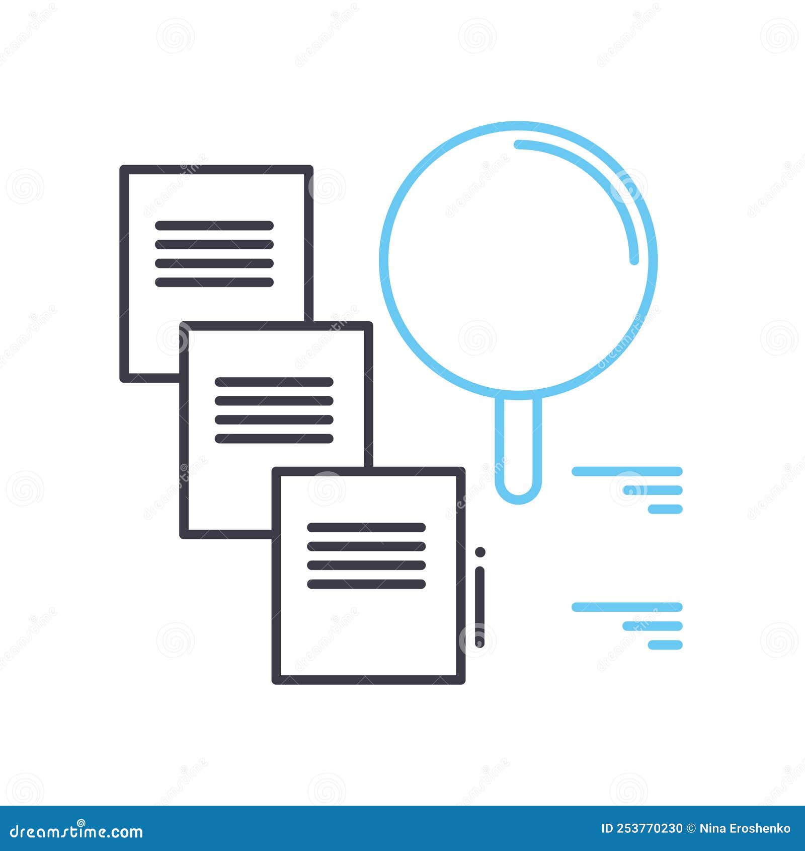 Data Insight Line Icon, Outline Symbol, Vector Illustration, Concept ...