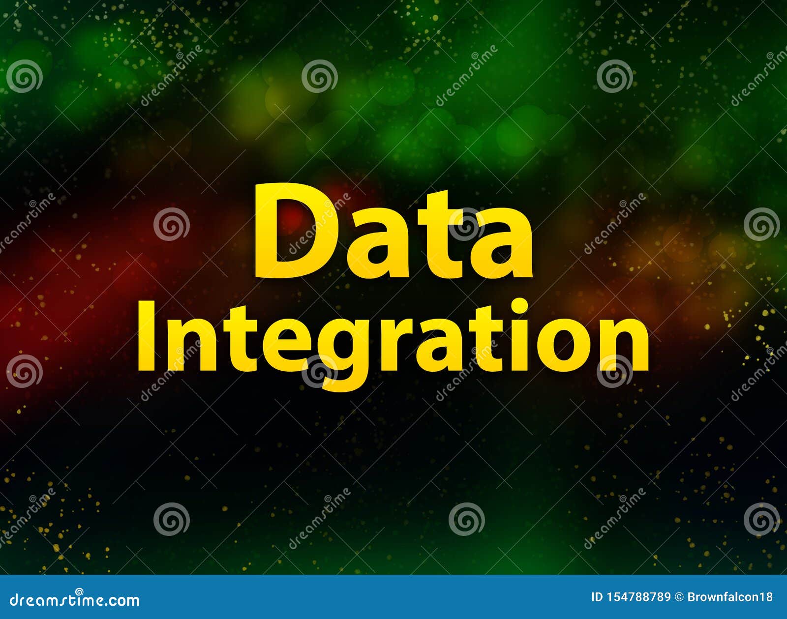 Data Integration Abstract Bokeh Dark Background Stock Illustration ...
