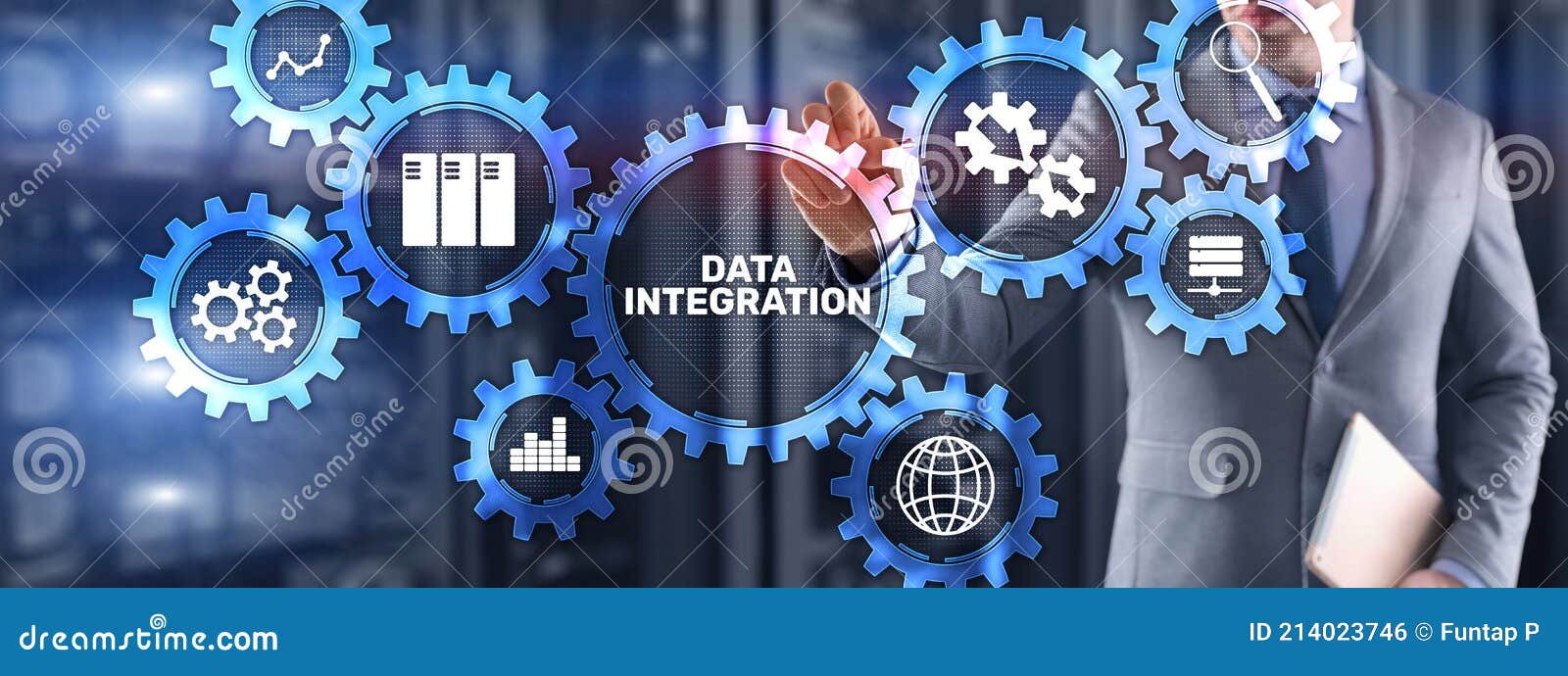 Data Integration Business Internet Technology Concept. Mixed Media ...