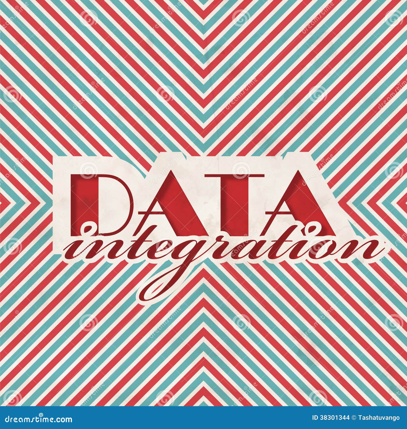 Data Integration Concept On Striped Background. Stock Photography ...