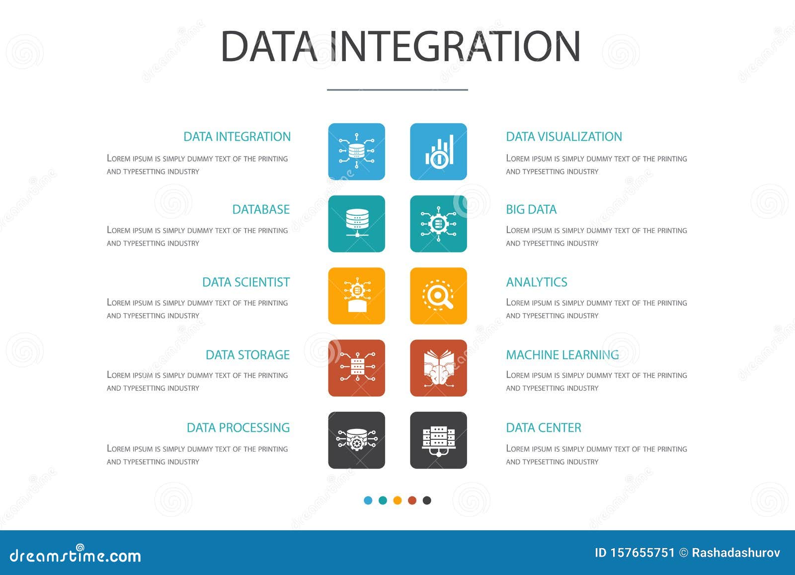 Data Integration Infographic 10 Option Stock Vector - Illustration of ...