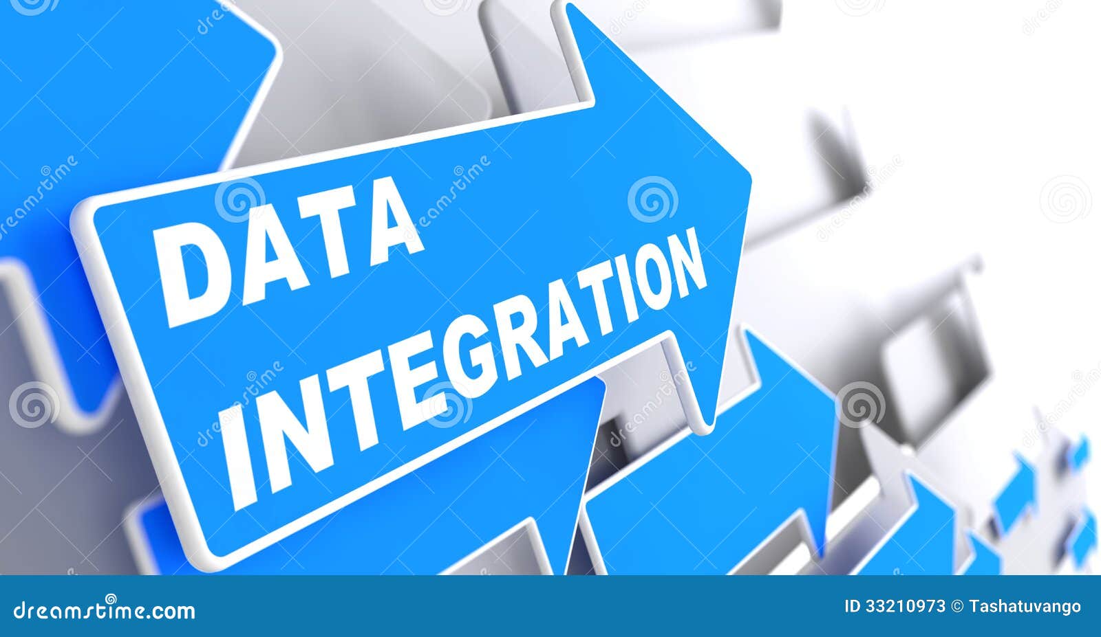 Data Integration Concept On Striped Background. Stock Photography ...