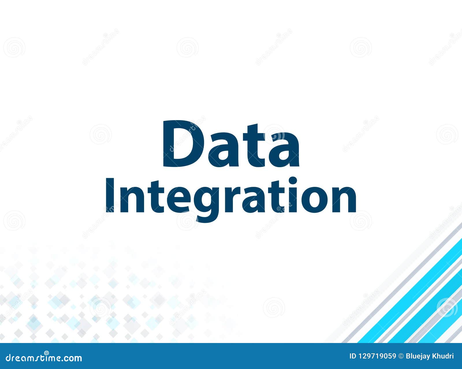 Data Integration Modern Flat Design Blue Abstract Background Stock ...