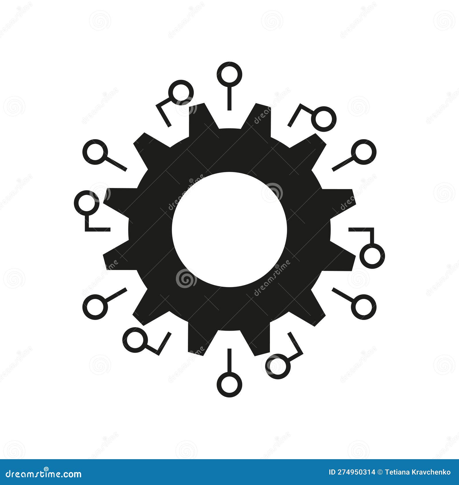 Data Integration Outline Icon for Graphic Design. Logo, Web Site ...