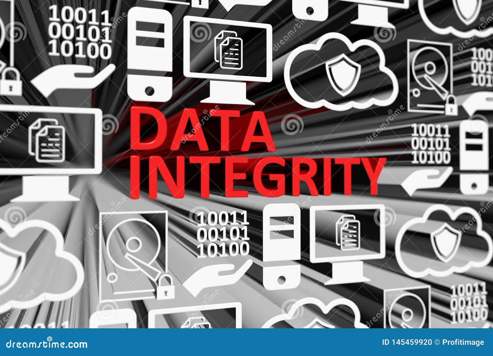 DATA INTEGRITY Concept Blurred Background Royalty-Free Illustration ...