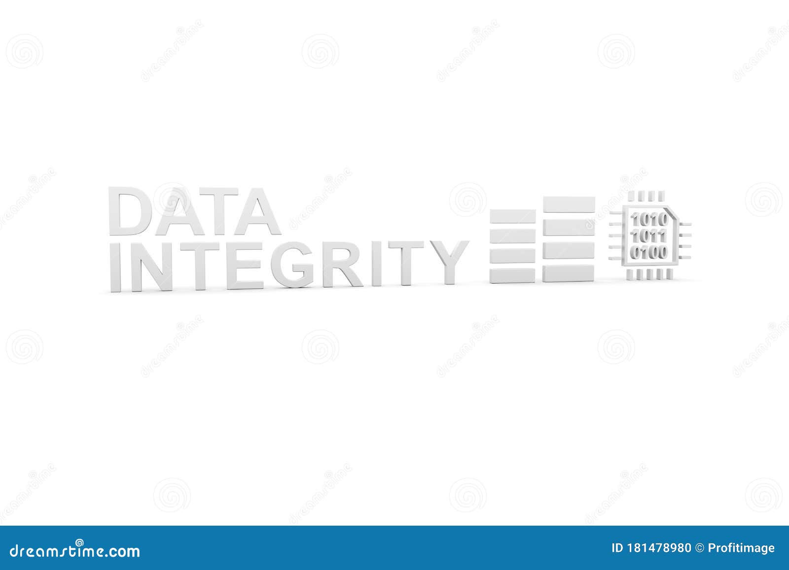 DATA INTEGRITY Concept White Background Stock Illustration ...