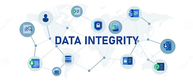 Data Integrity Database Information Consistency Vector Illustration ...