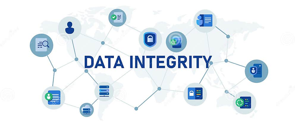 Data Integrity Database Information Consistency Vector Illustration ...
