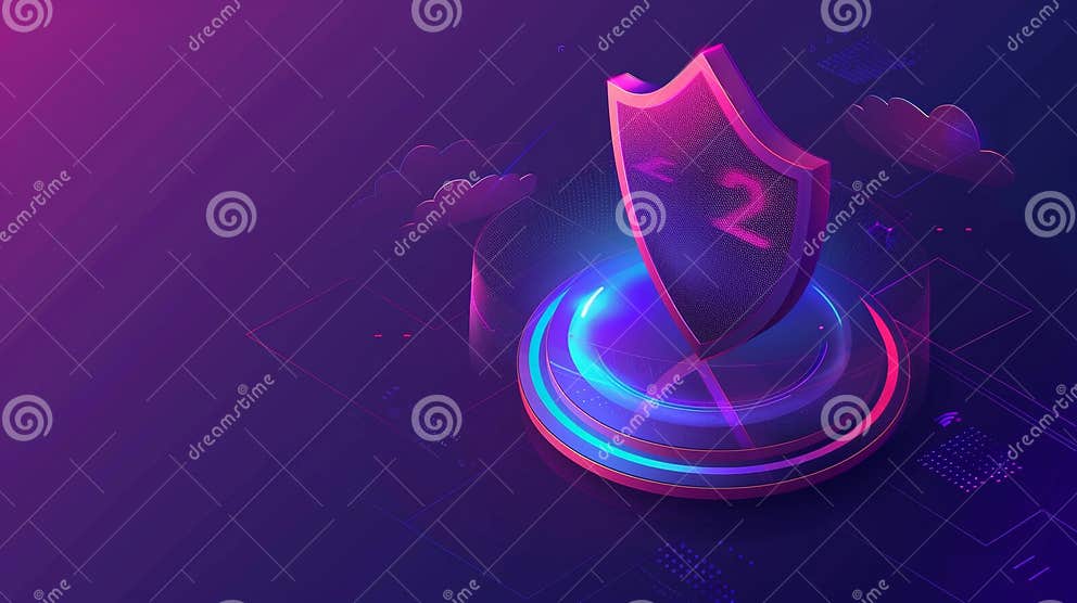 Data Integrity in Internet Data. Symbol of Shields Protecting Icon Man ...