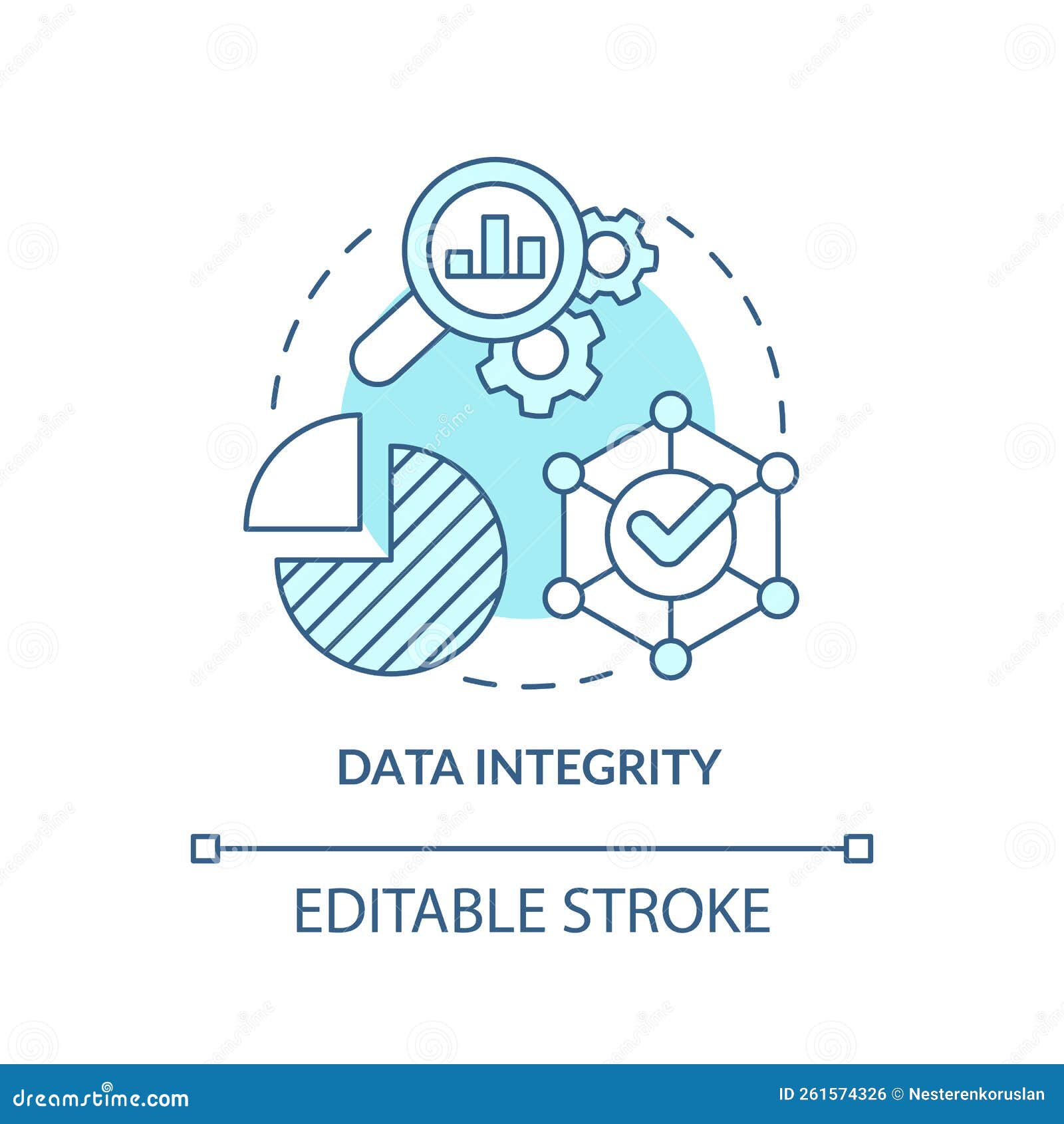 Data Integrity Turquoise Concept Icon Stock Vector - Illustration of ...