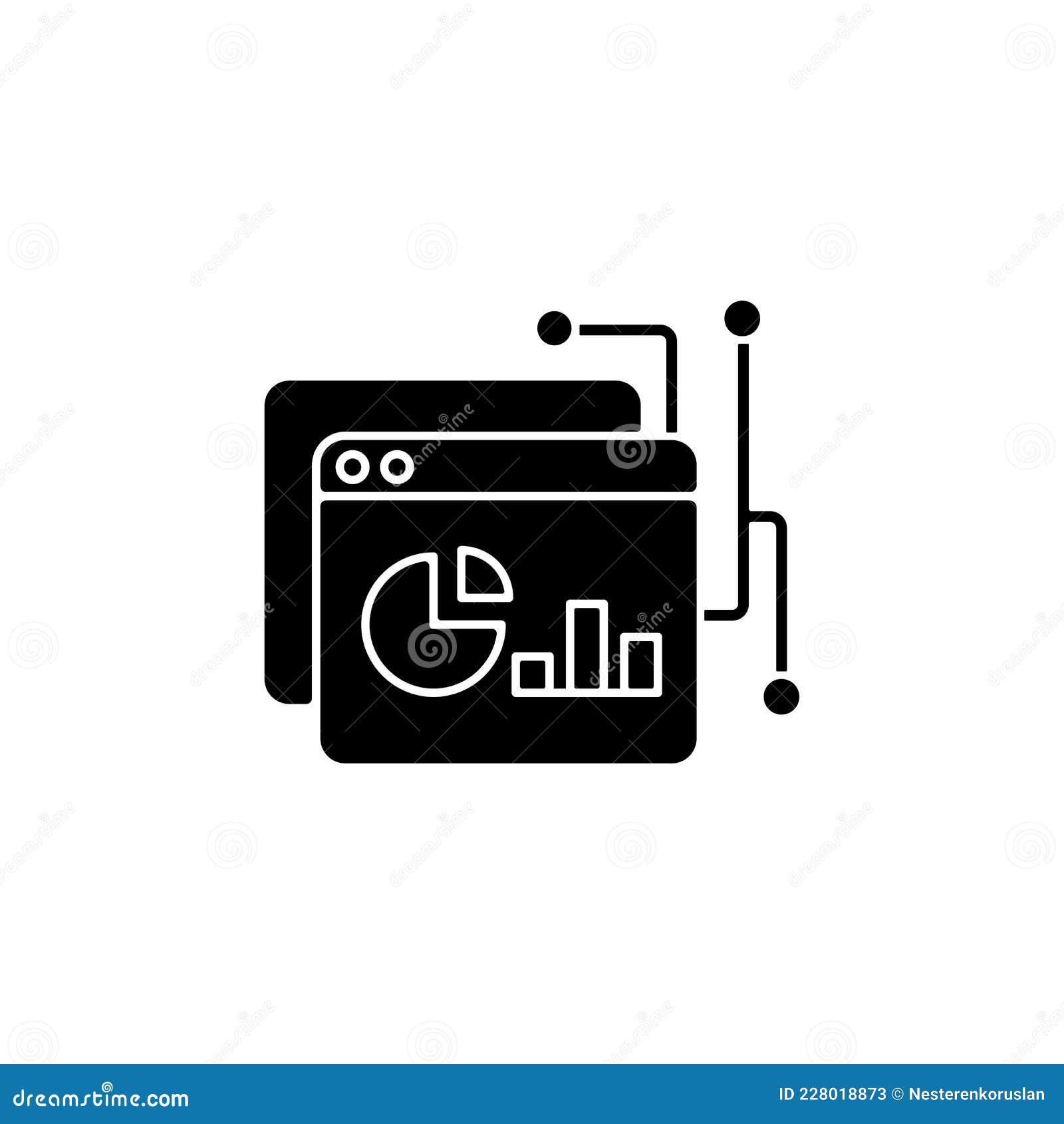 Data Intelligence Platform Black Glyph Icon Stock Vector - Illustration ...