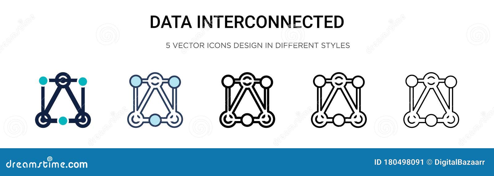 Data Interconnected Outline Vector Icon. Thin Line Black Data ... Data Interconnected Outline Vector Icon. Thin Line Black Data ...