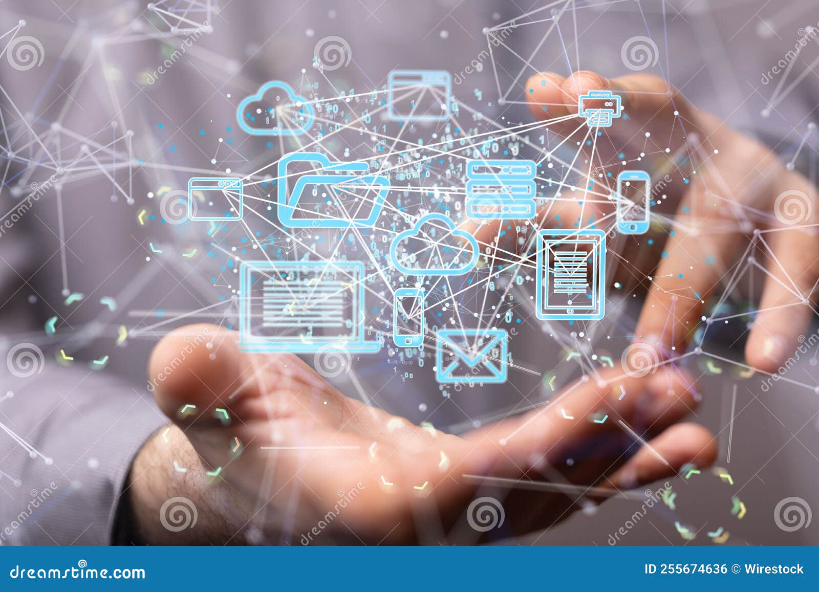 Data Internet Infrastructure Concept. Abstract Technology Background ...
