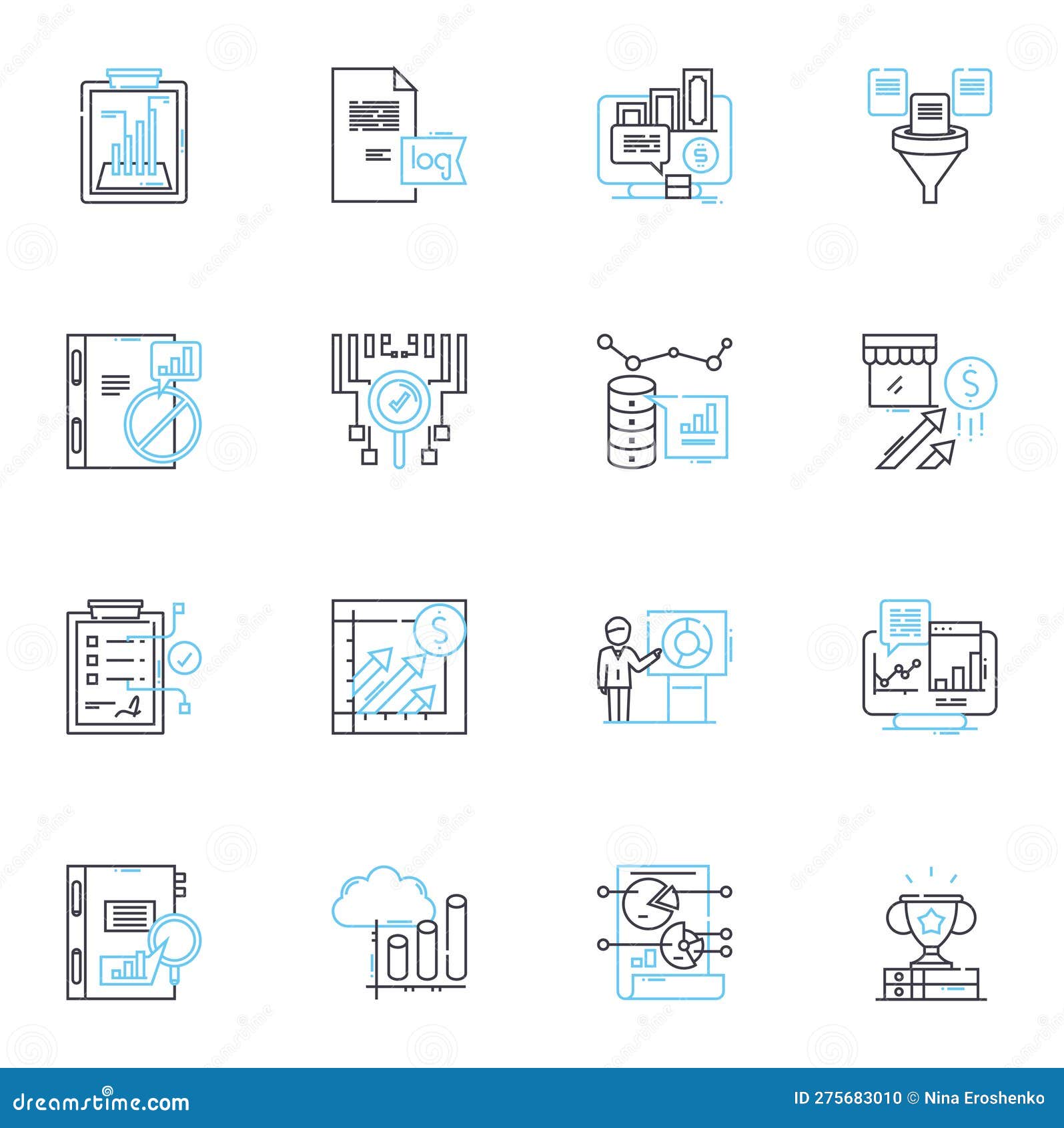 Data Interpretation Linear Icons Set. Analysis, Inference, Conclusion ... Data Interpretation Linear Icons Set. Analysis, Inference, Conclusion ...