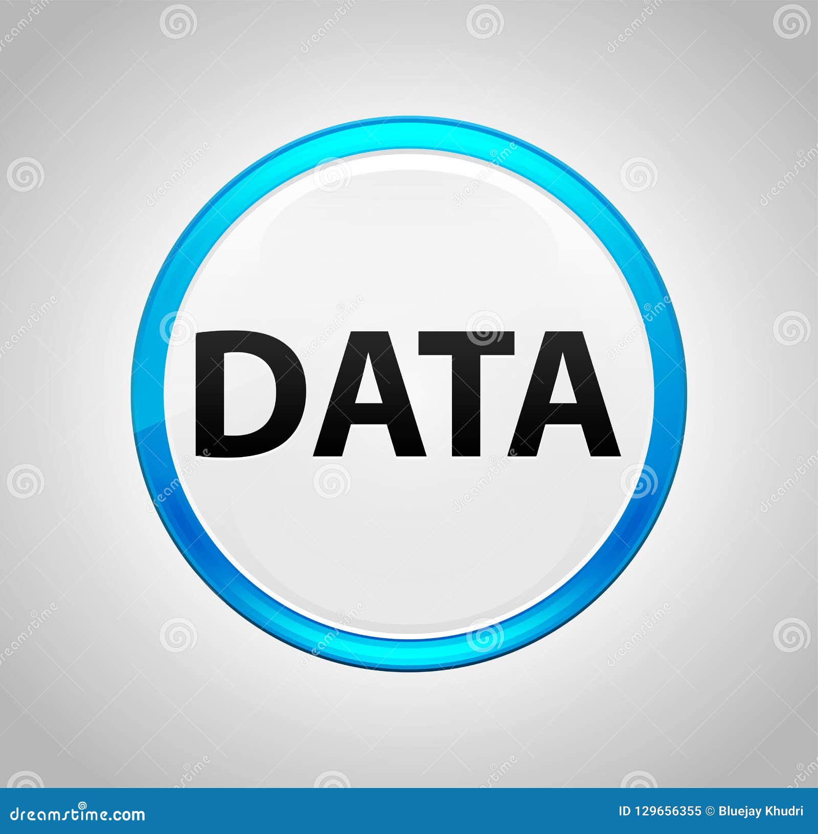 Data Round Blue Push Button Stock Illustration - Illustration of ...