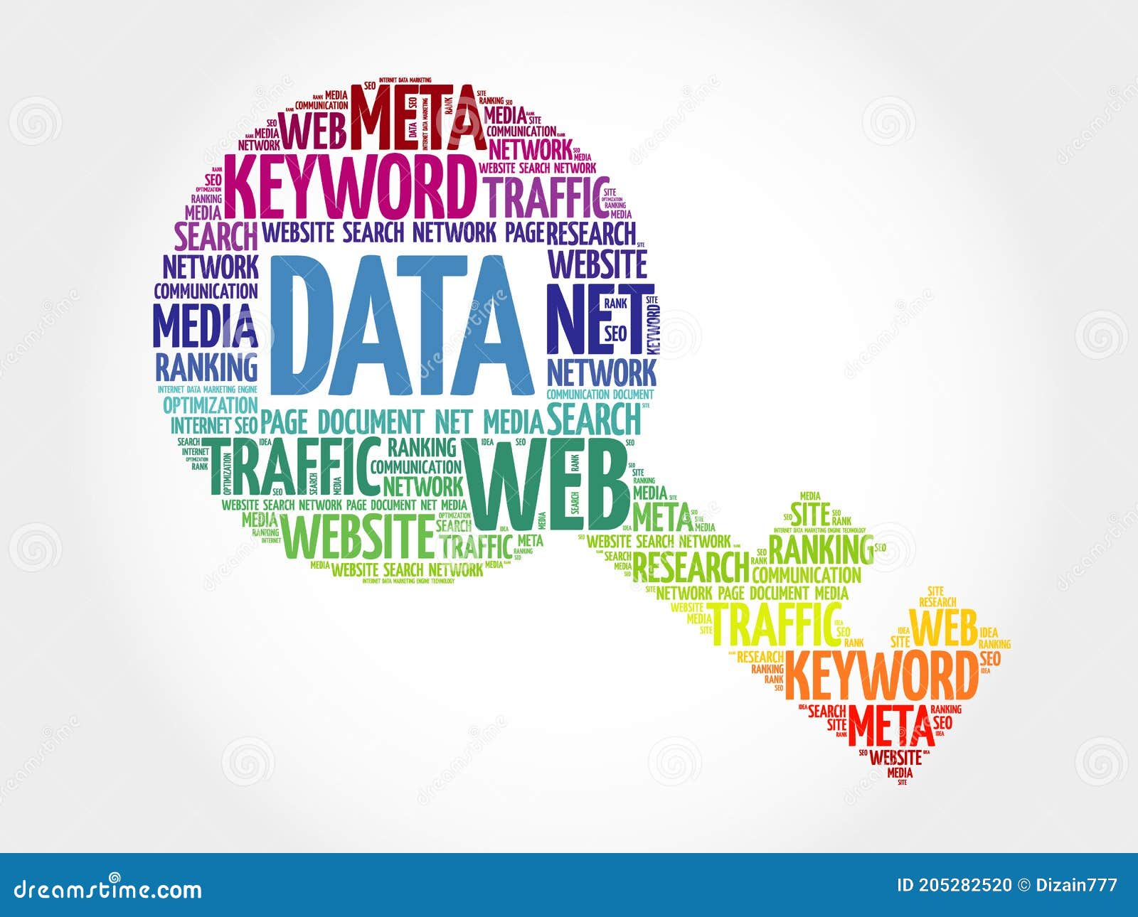 DATA Key word cloud stock illustration. Illustration of communication ...