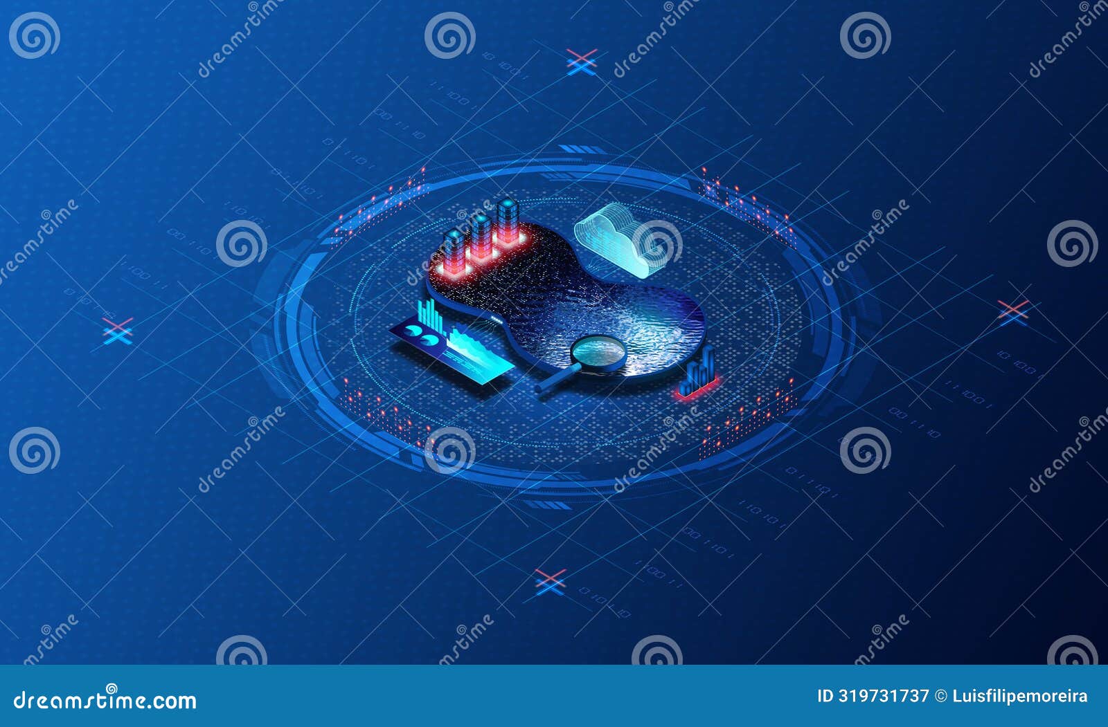 Data Lake Concept - 3D Illustration Stock Illustration - Illustration ...