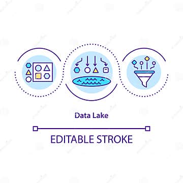 Data lake concept icon stock vector. Illustration of future - 209209755