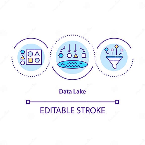 Data lake concept icon stock vector. Illustration of future - 209209755