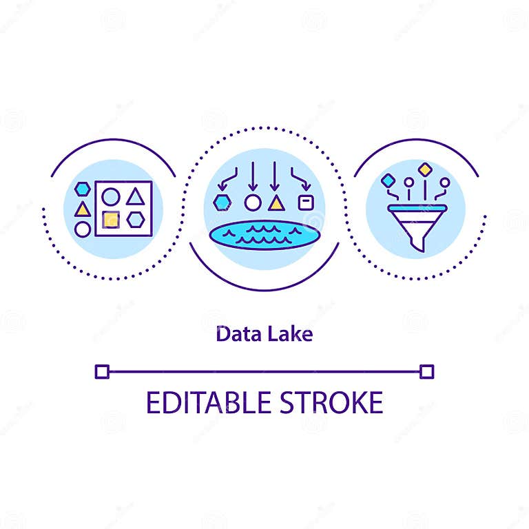 Data lake concept icon stock vector. Illustration of future - 209209755