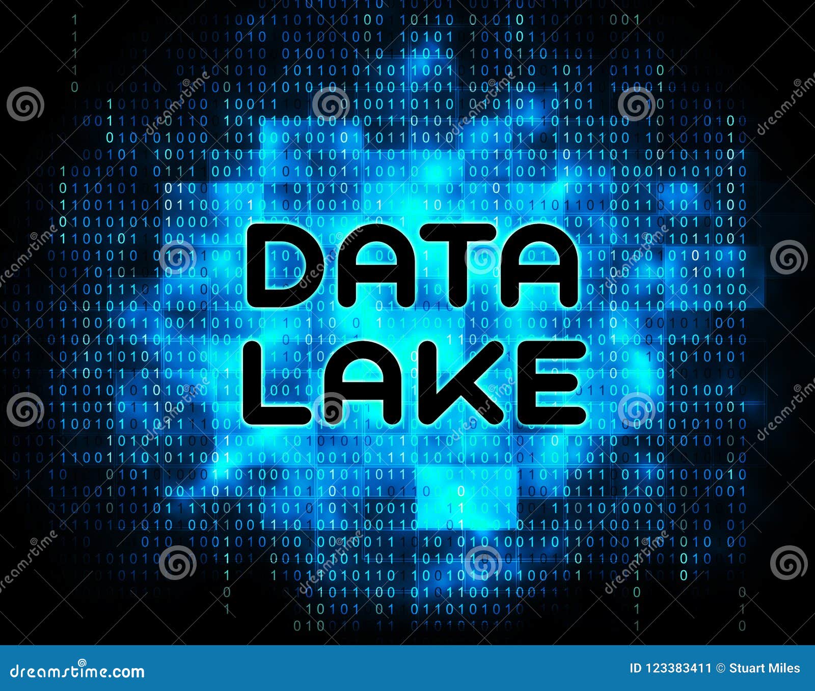 Data Lake Digital Datacenter Cloud 2d Illustration Stock Illustration ...