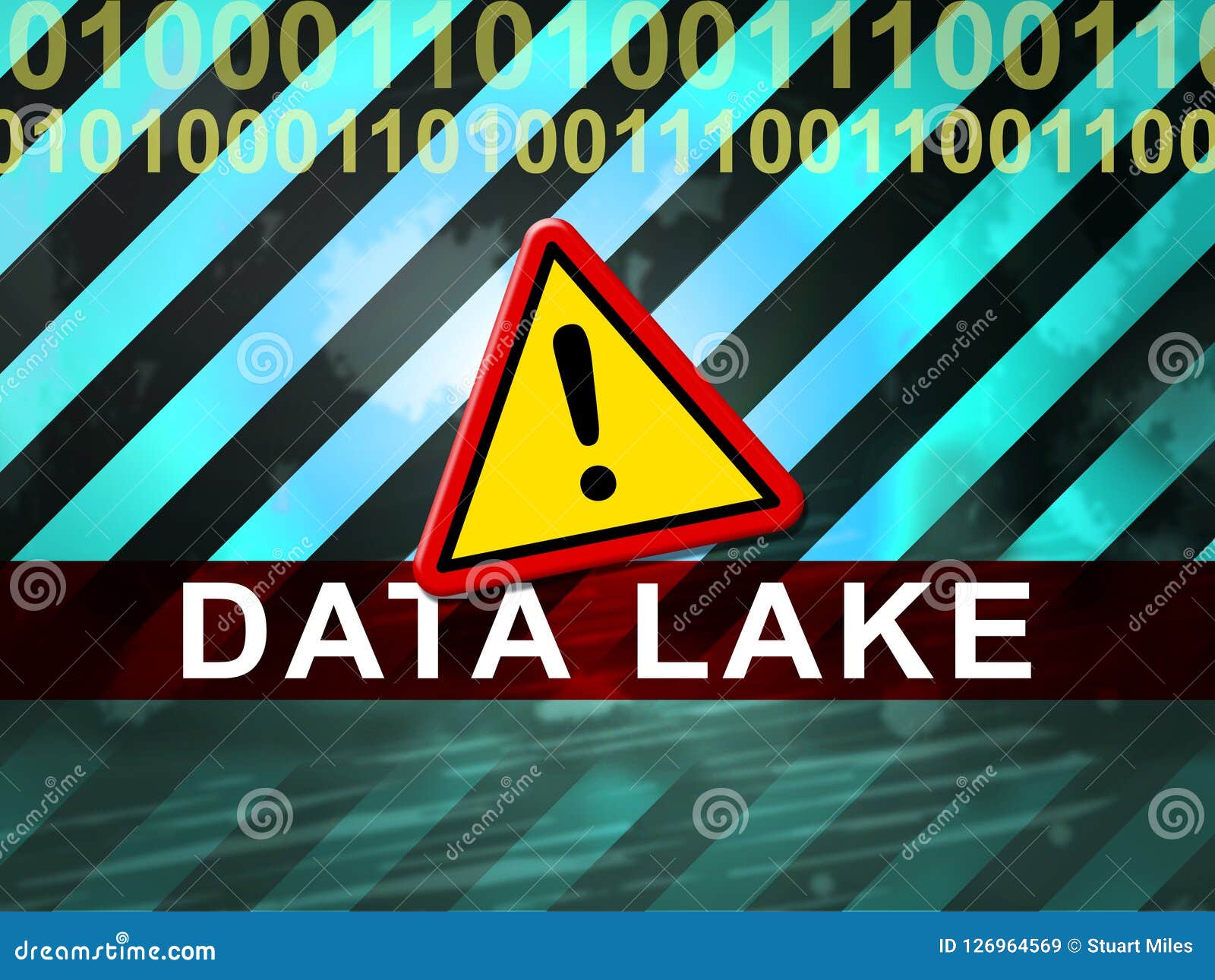 Data Lake Digital Datacenter Cloud 2d Illustration Stock Illustration ...