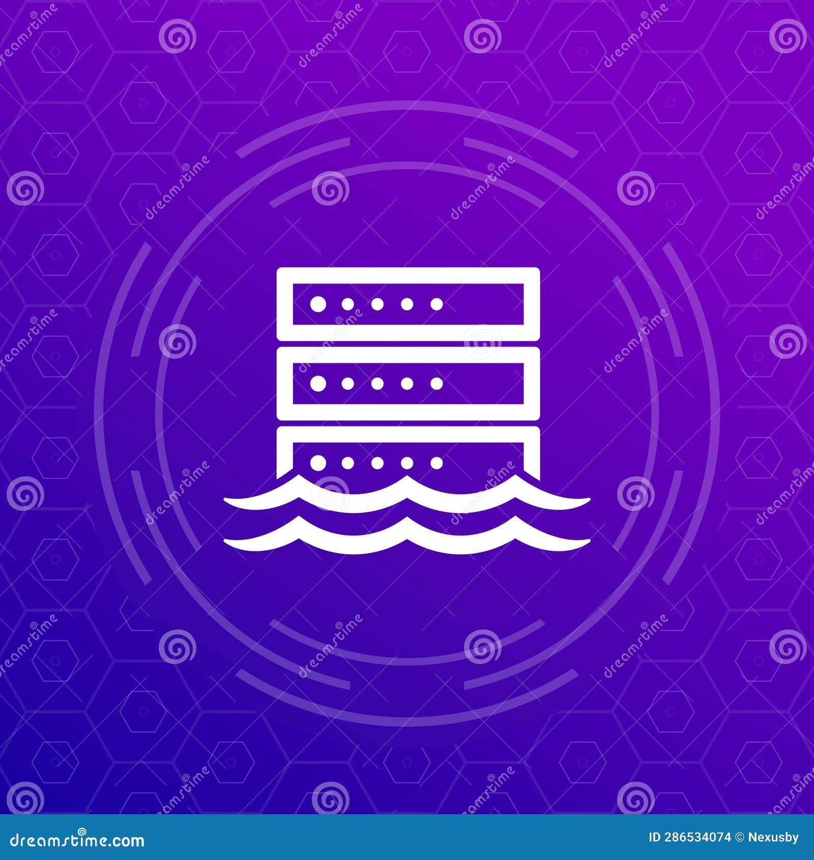 Data lake icon for web stock vector. Illustration of access - 286534074