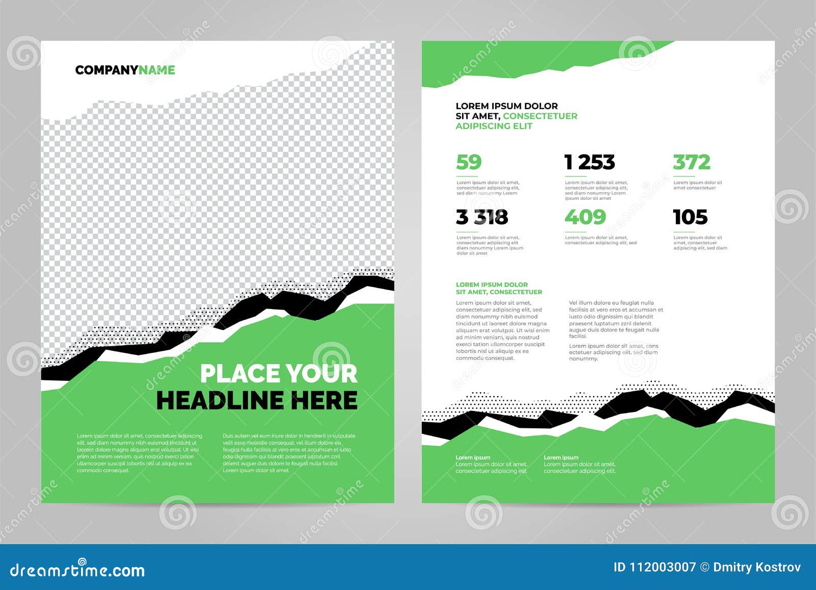 Data Layout Template Design Stock Vector - Illustration of mockup ...