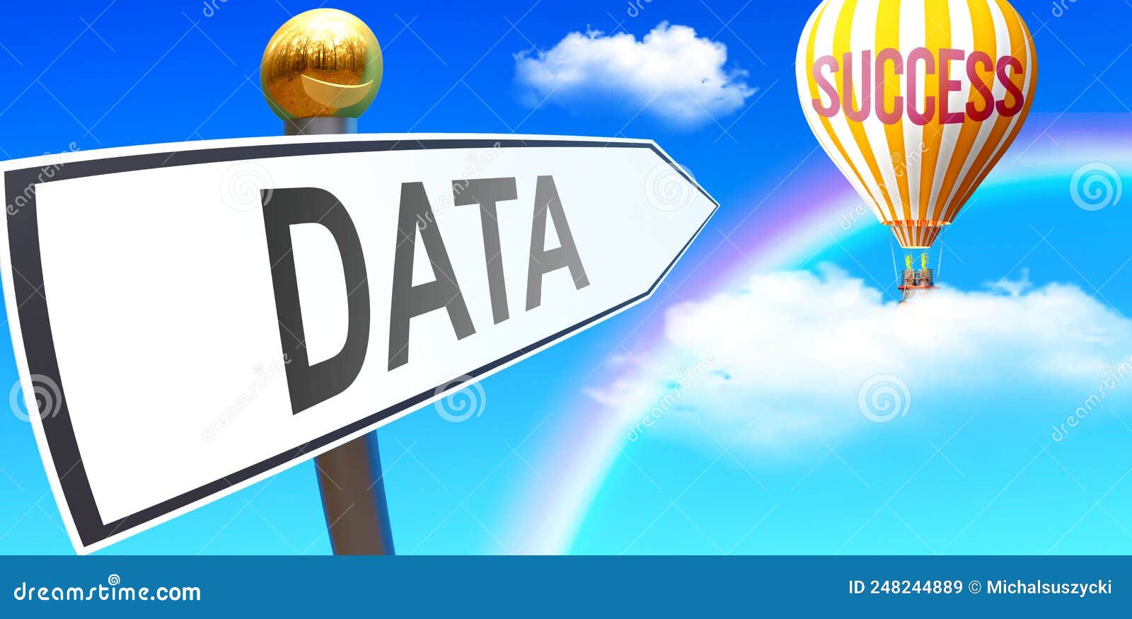 Data leads to success stock image. Image of data, reach - 248244889
