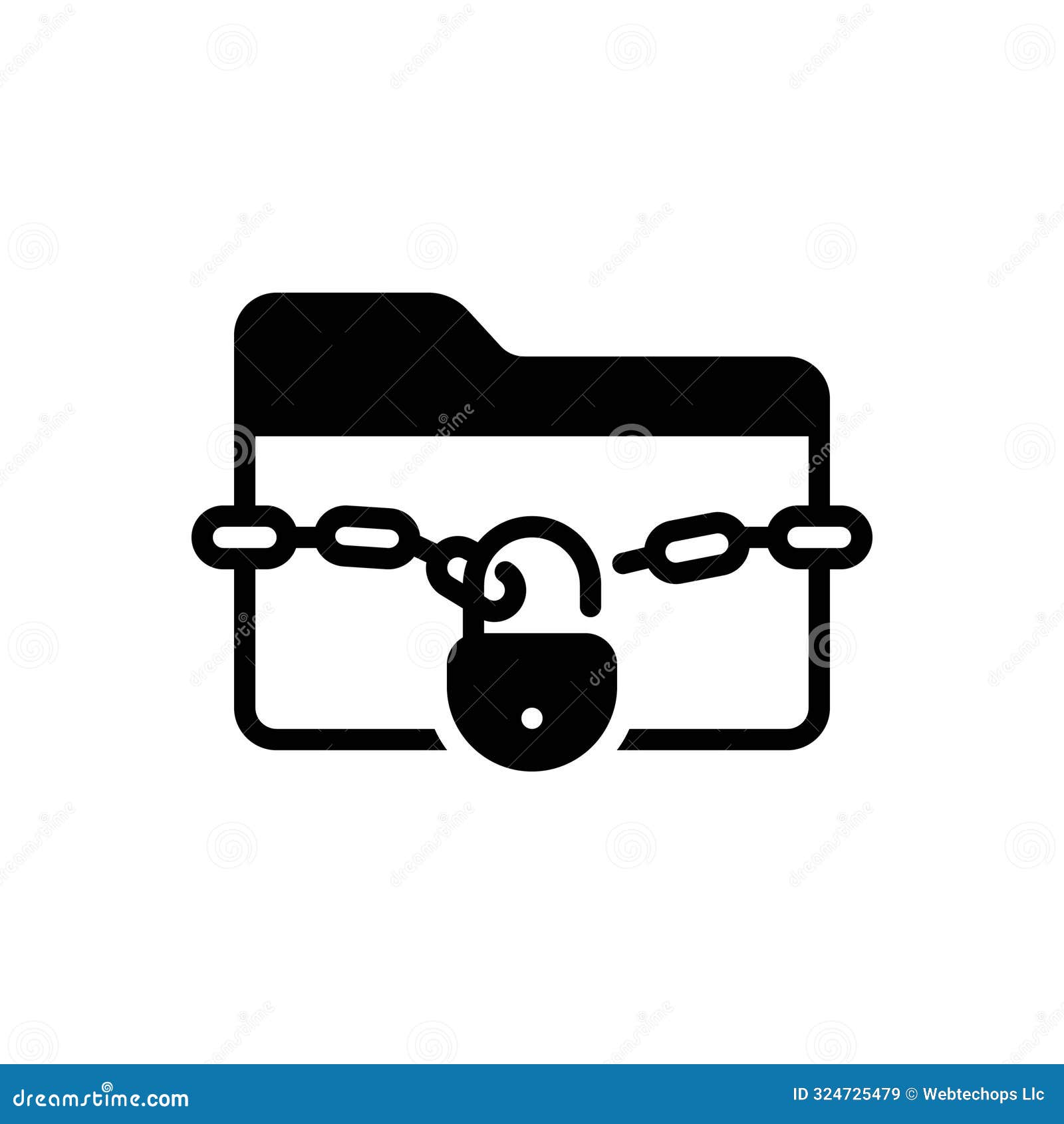 Black Solid Icon for Data Leak, Data and Files Stock Illustration ...