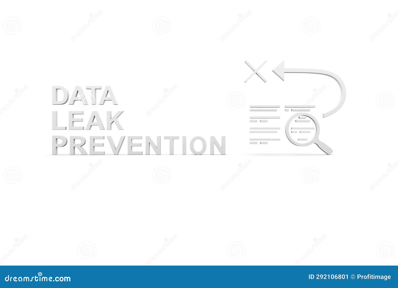DATA LEAK PREVENTION Concept White Background 3d Stock Illustration ...