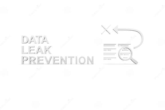 DATA LEAK PREVENTION Concept White Background 3d Stock Illustration ...