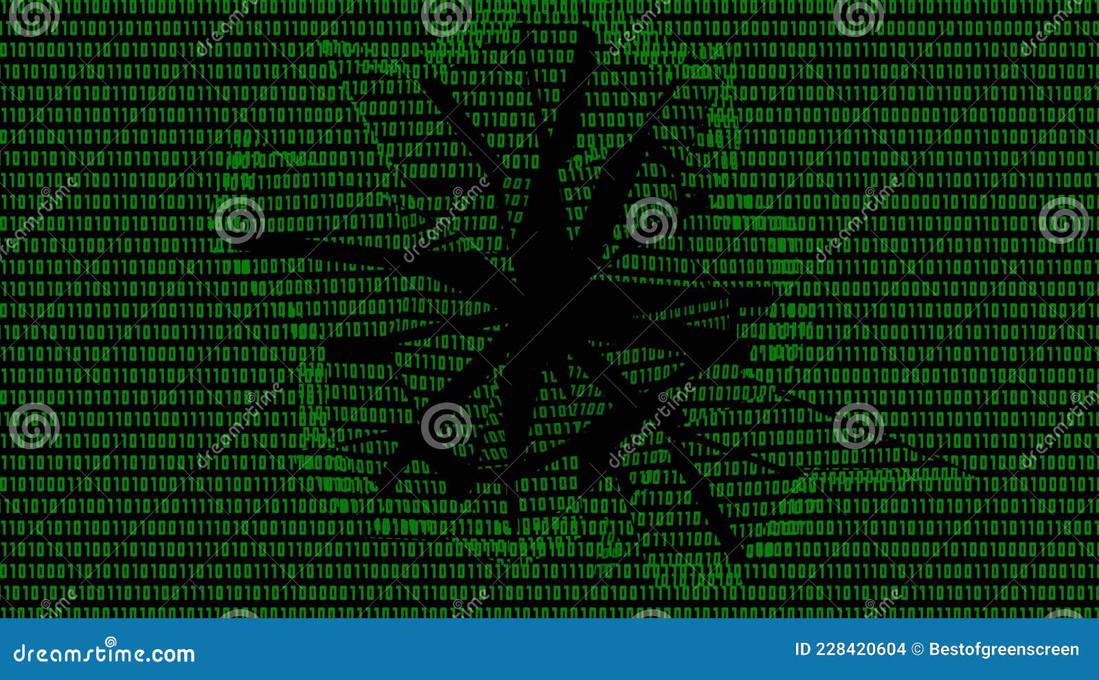 Data Leak Symbolic on Destroyed Green Binary Code Background - Internet ...