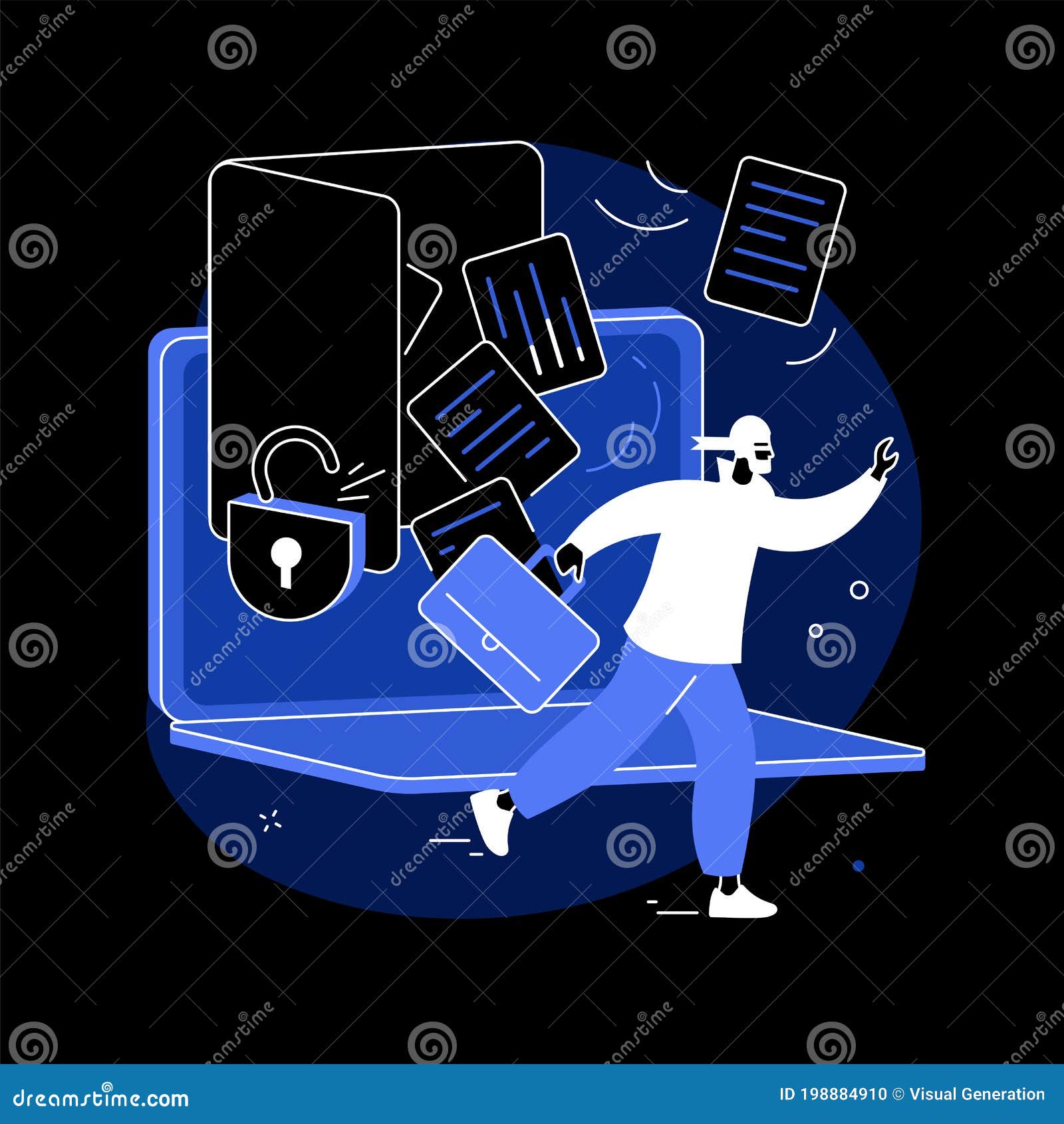 Data Leakage Abstract Concept Vector Illustration. Stock Vector ...