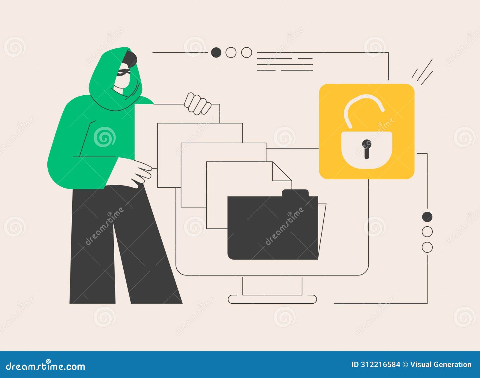 Data Leakage Abstract Concept Vector Illustration. Stock Vector ...