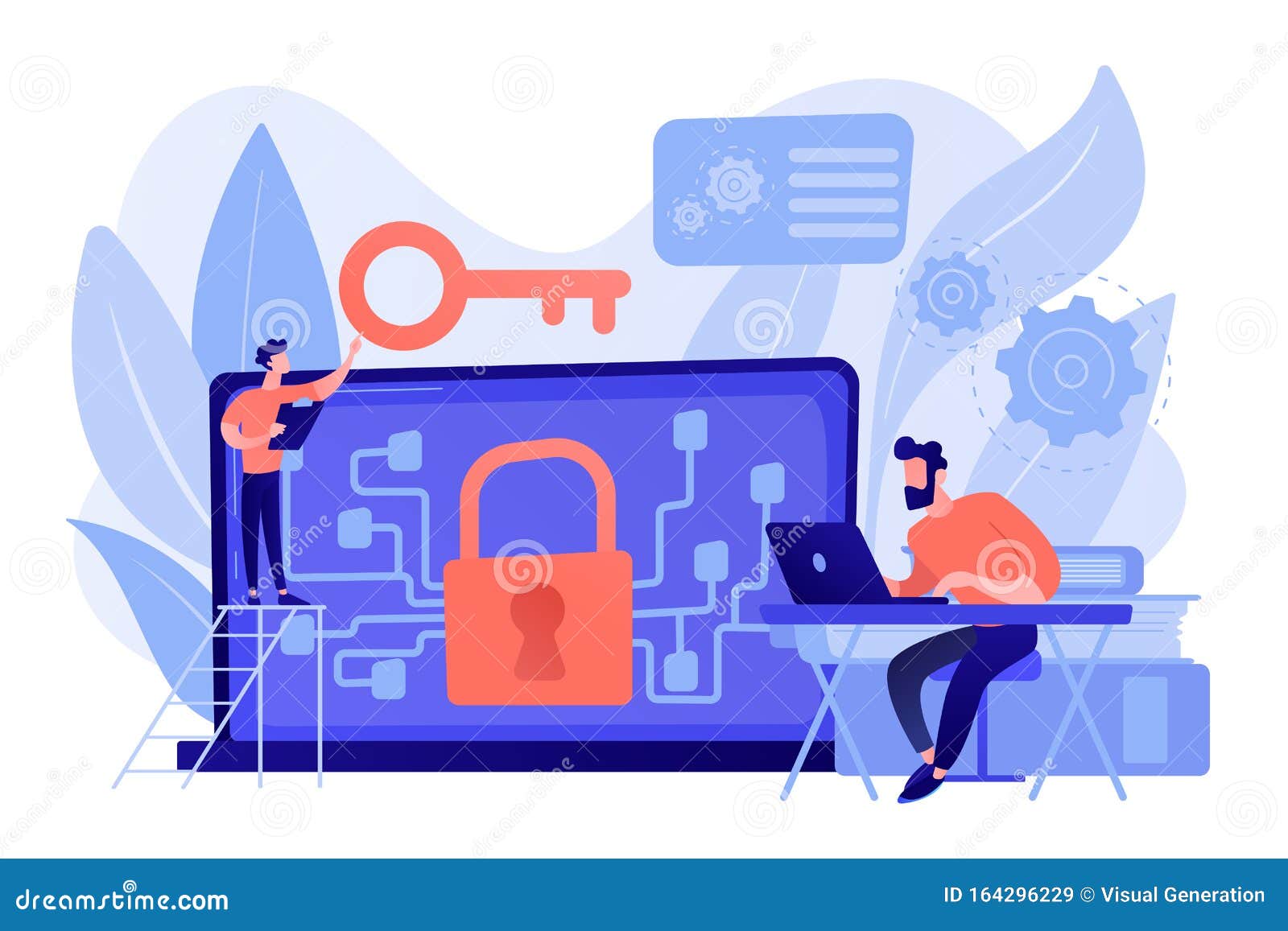 Data Leakage Concept Vector Illustration Stock Vector - Illustration of ...