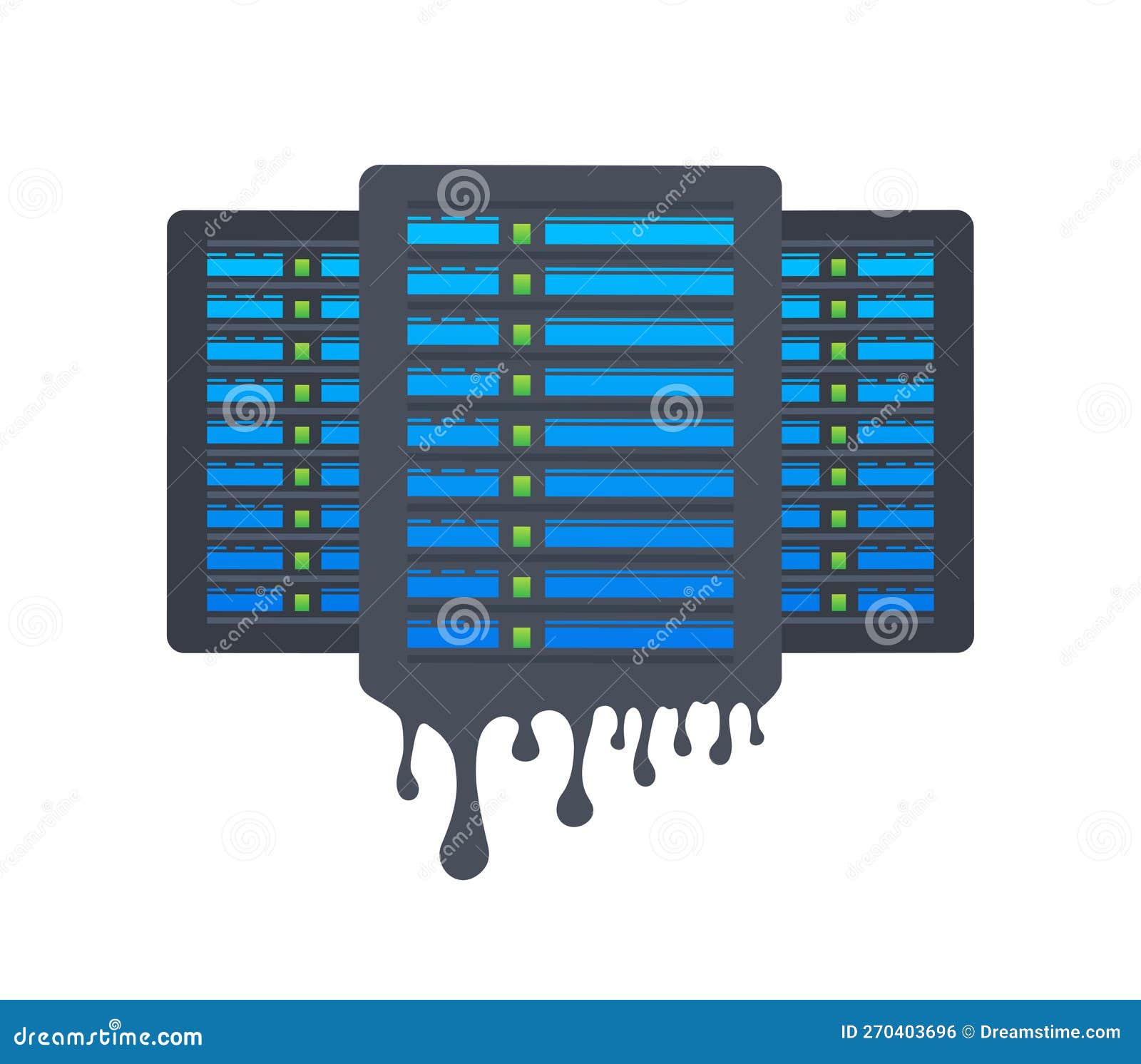Data Leaks, Cloud Hacking. Data Hack Problem. Vector Stock Illustration ...