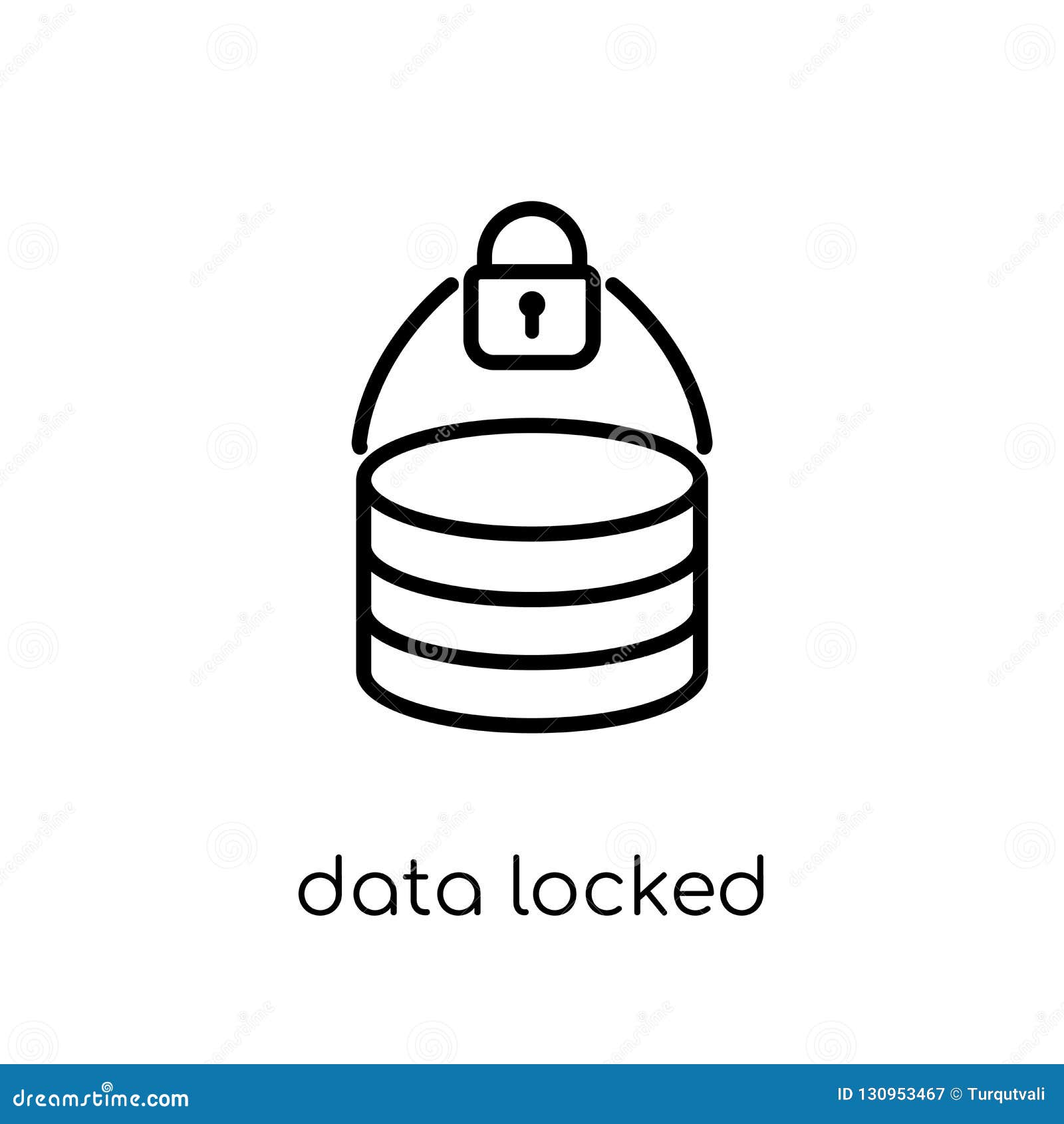Data Locked Icon. Trendy Flat Vector Data Locked Icon On White B ... Data Locked Icon. Trendy Flat Vector Data Locked Icon On White B ...