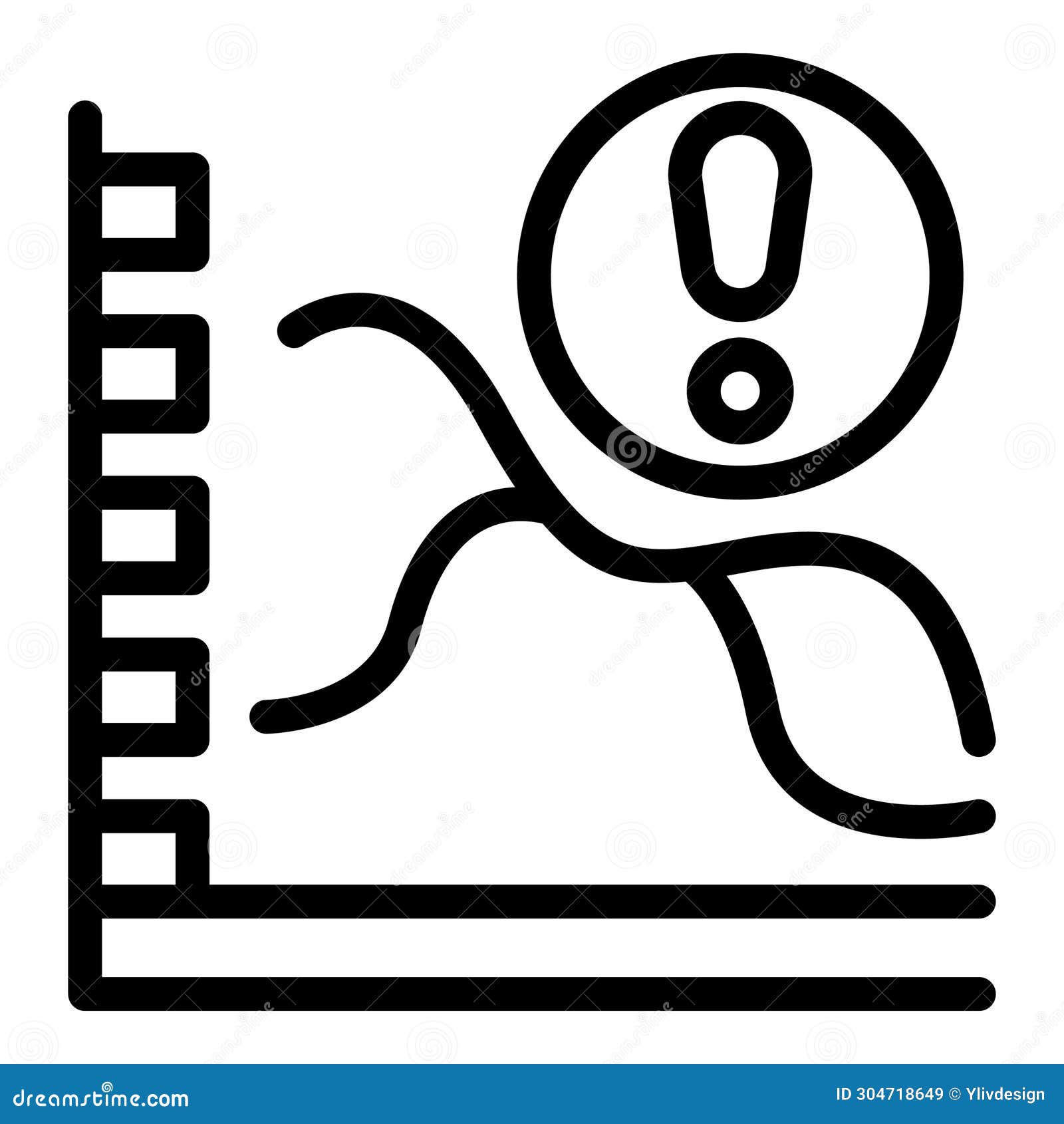 Data Loss Graph Icon Outline Vector. Accident Alarm Stock Vector ...