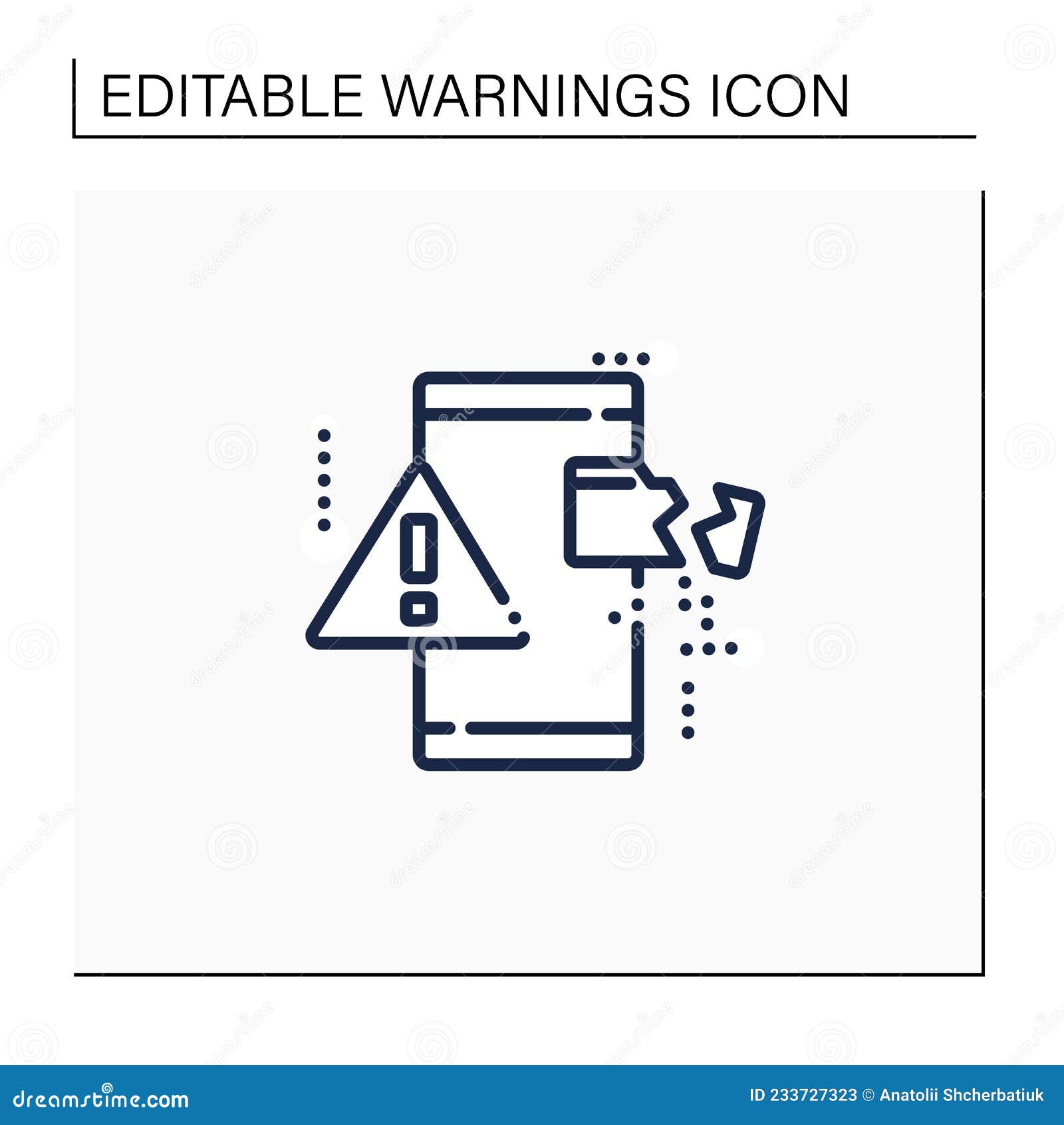 Data loss line icon stock vector. Illustration of brake - 233727323