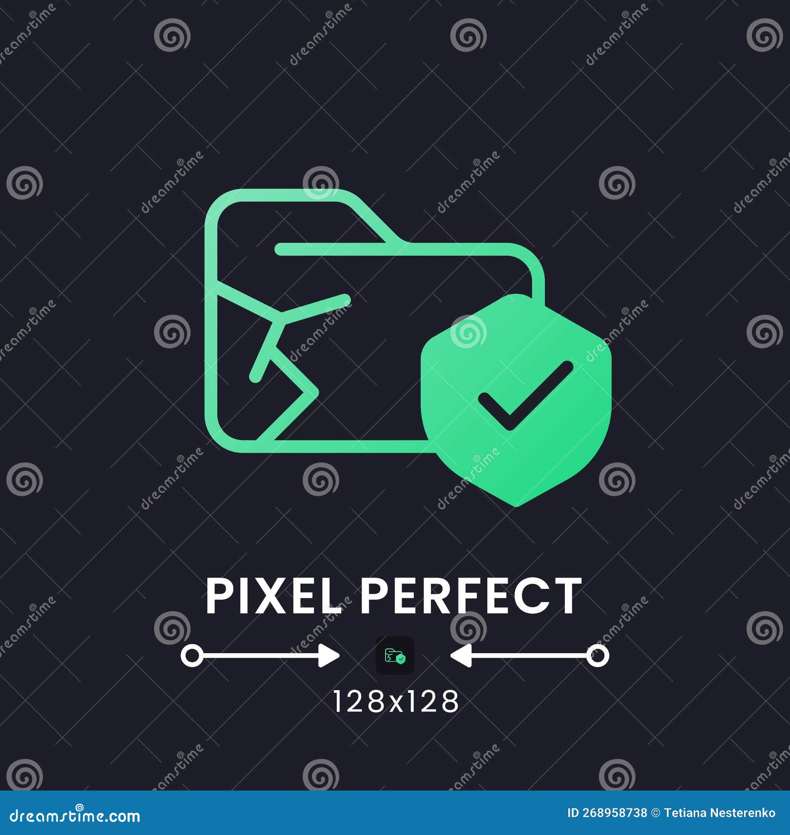 Data Loss Prevention Green Solid Gradient Desktop Icon on Black Stock ...