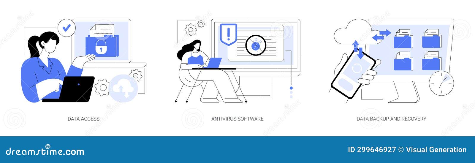 Data Loss Prevention Isolated Cartoon Vector Illustrations Se Stock ...