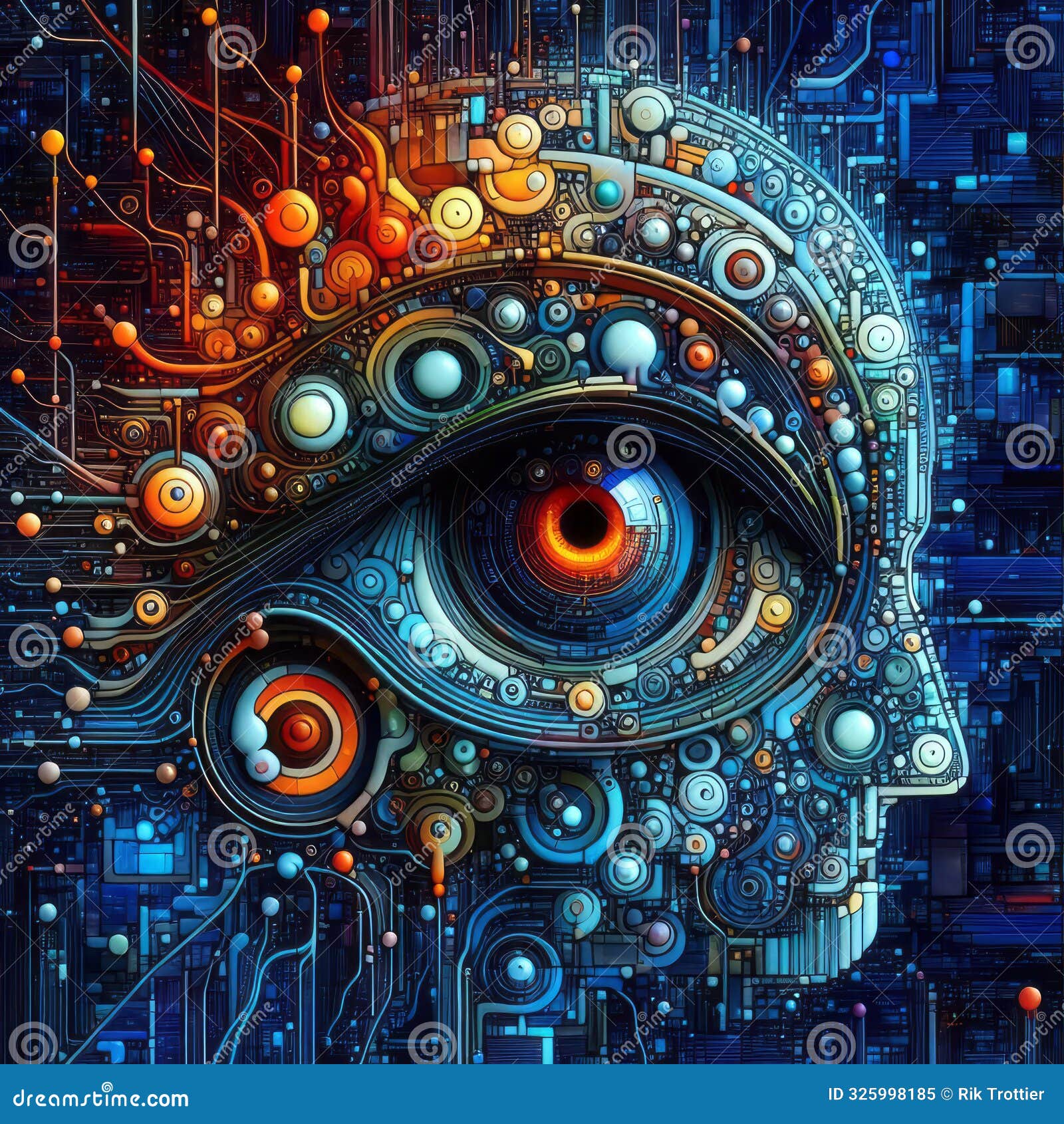 Data and Machine Learning Abstract Concept Stock Illustration ...