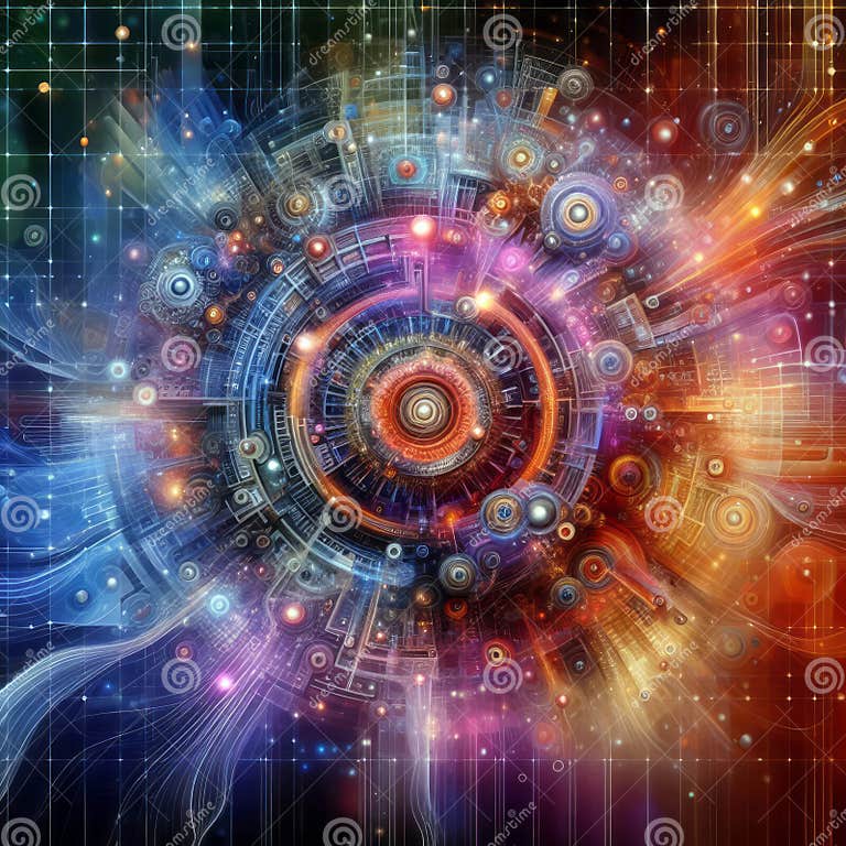 Data and Machine Learning Abstract Concept Stock Illustration ...